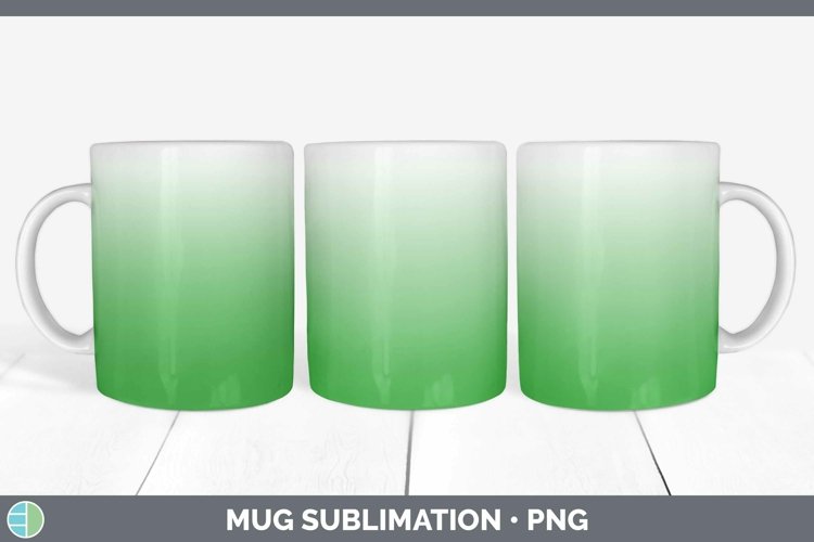 Ombre Green Mug Wrap Sublimation Coffee Cup Designs