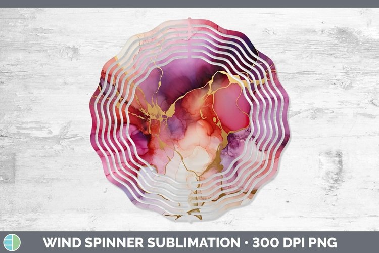 Pink Alcohol Ink Wind Spinner Sublimation Spinner Designs