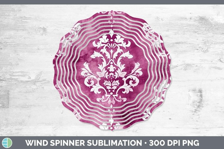 Pink Damask Wind Spinner Sublimation Spinner Designs
