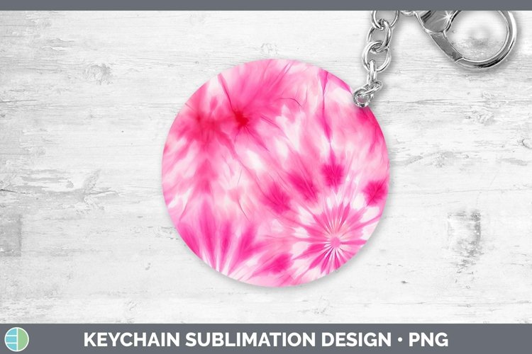 Pink Tie Dye Keychain Sublimation Keyring Designs