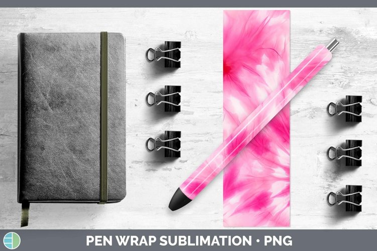 Pink Tie Dye Pen Wrap Sublimation Epoxy Pen Designs