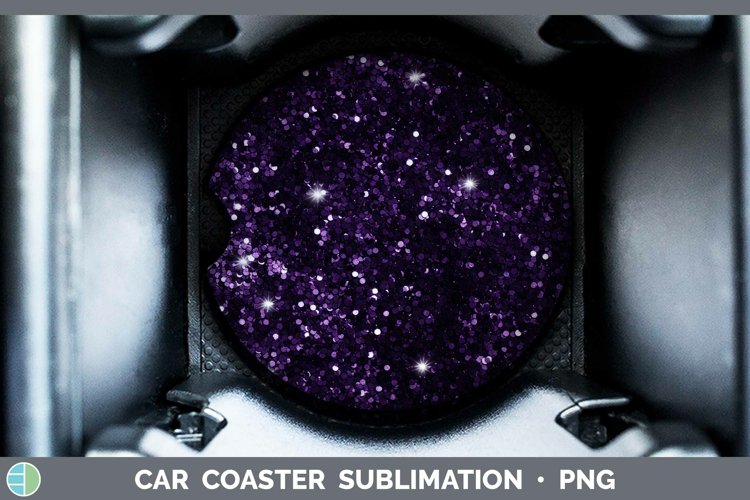 Purple Glitter Car Coaster Sublimation Coaster Designs