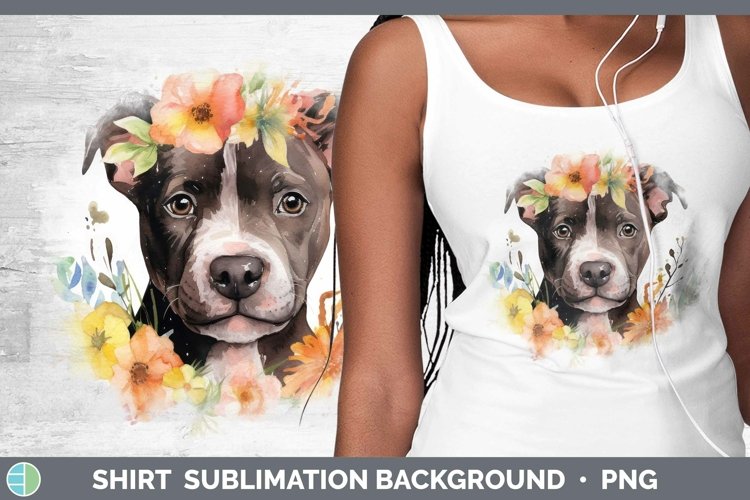 Watercolor Dogs Pit Bull Shirt Sublimation Sublimation Backg