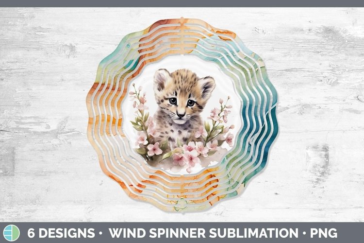 Wild Cats Leopard Clouded Wind Spinner Sublimation Spinner D