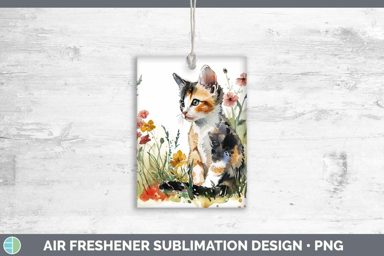 Boho Cat Calico Cat Air Freshener Sublimation Car Freshener