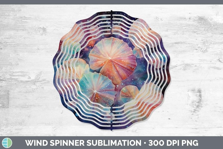 Galaxy Seashell Wind Spinner Sublimation Spinner Designs