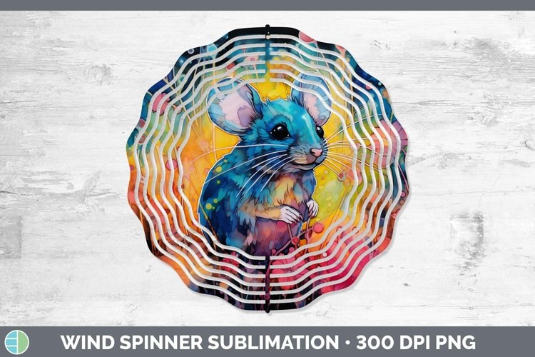 Neon Mouse Wind Spinner Sublimation Spinner Designs
