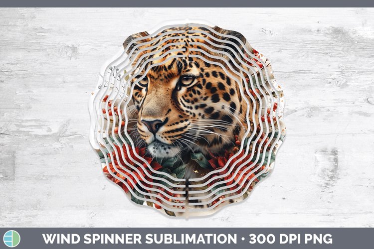 Christmas Leopard Wind Spinner Sublimation Spinner Designs