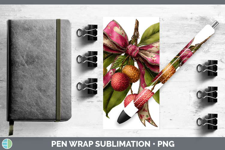 Fruit Bows Lychee Pen Wrap Sublimation Pen Designs