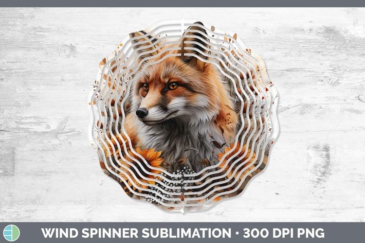 Autumn Boho Fox Wind Spinner Sublimation Spinner Designs