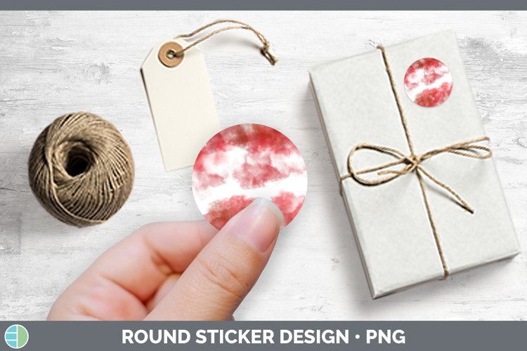 Valentine Red Stickers | Round Labels Designs