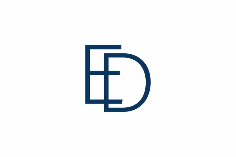 ED logo design vector template (3726356)