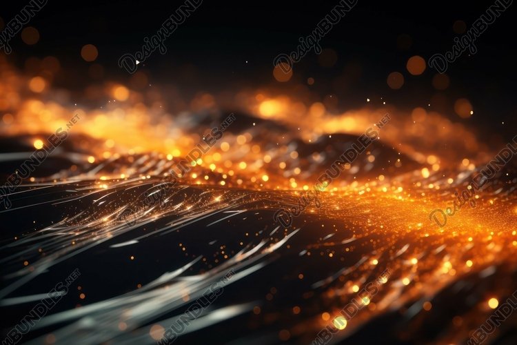 Abstract Glowing Particles Background Wallpaper