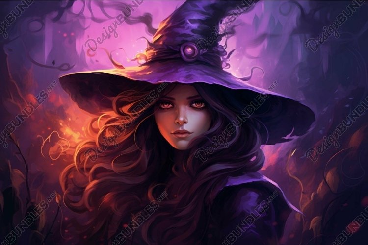 Enigmatic witch in mystic forest Enigmatic witch in mystic forest
