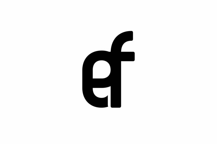 EF logo design vector template (3726746)