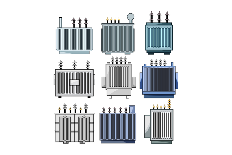 electrical transformer set cartoon (6565374)