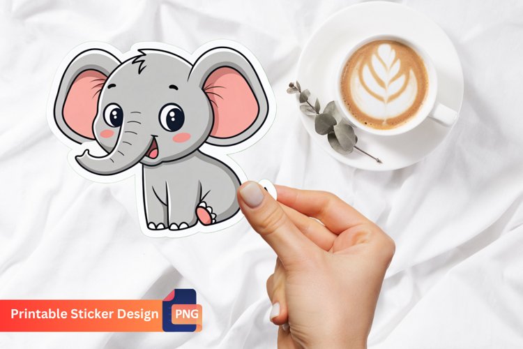 Elephant Sticker, Elephant Vinyl Sticker
