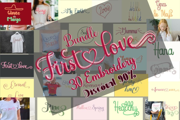 First Love Embroidery Bundle (1331235) | Designs | Design Bundles
