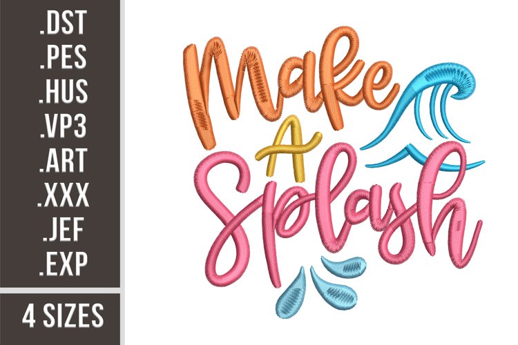 Make A Splash | Mermaid Embroidery Design