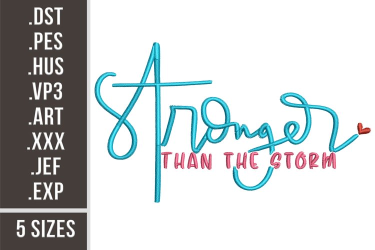 Stronger Than The Storm | Inspirational Embroidery