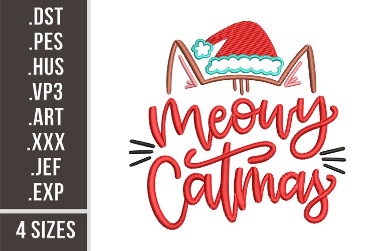 Meowy Catmas | Funny Christmas Embroidery