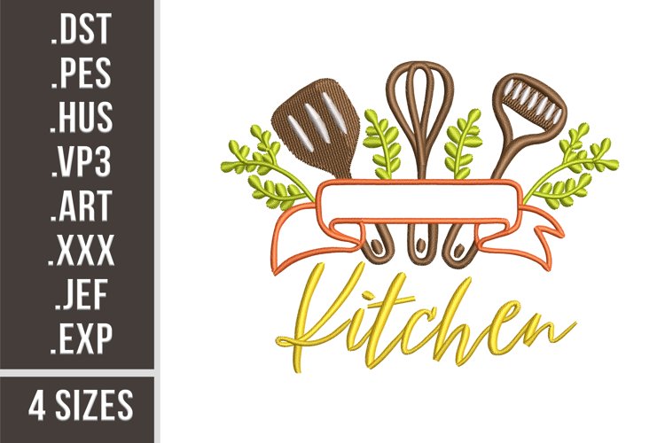 Kitchen sign | Kitchen monogram Embroidery