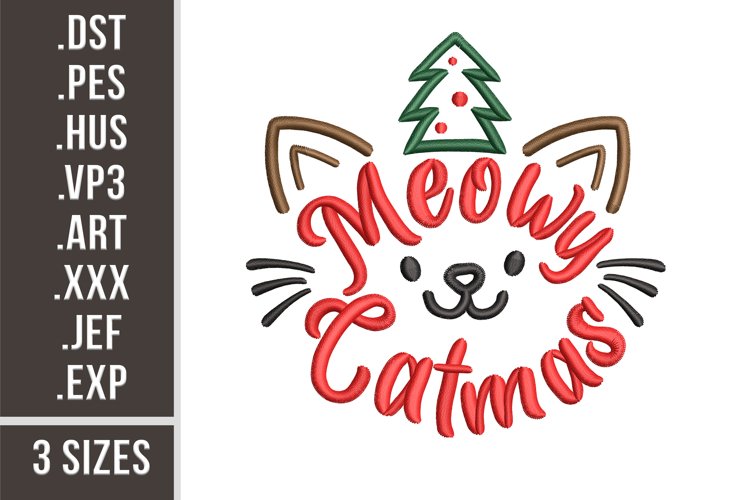 Meowy Catmas | Funny Christmas Embroidery