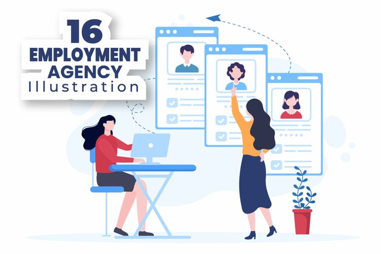 16 Employment Agency Illustration