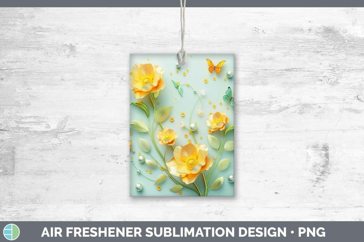 Enchanted Flowers 3D Buttercup Air Freshener Sublimation Car