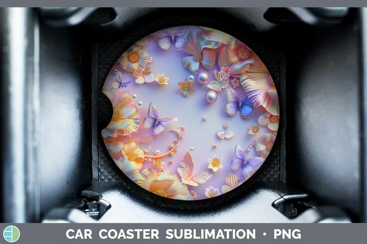 Enchanted Flowers 3D Buttercup Car Coaster Sublimation Coast