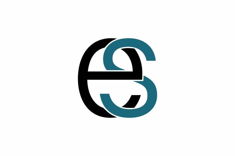 ES logo design vector template (3732511)