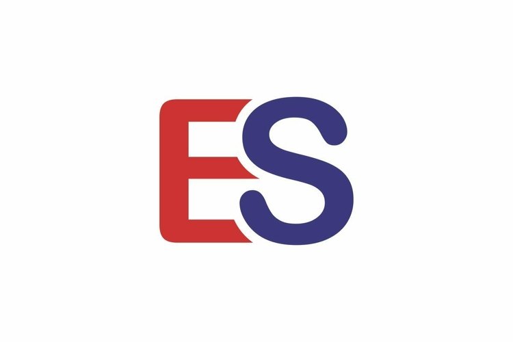 ES logo design vector template (3732517)