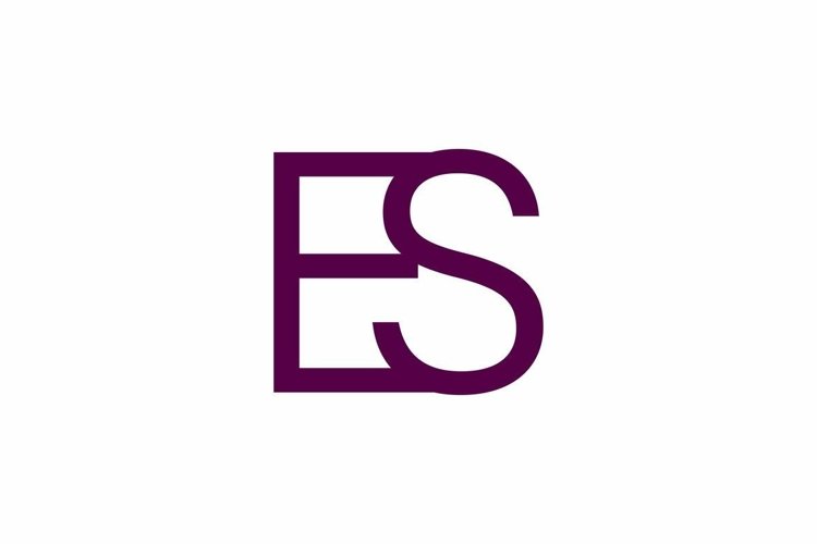 ES logo design vector template (3732529)