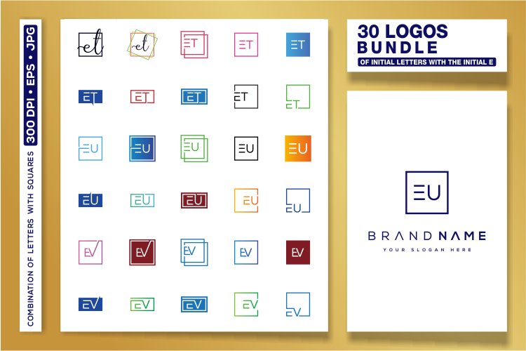 30 LOGOS BUNDLE OF INITIAL LETTERS WITH THE (4293089)