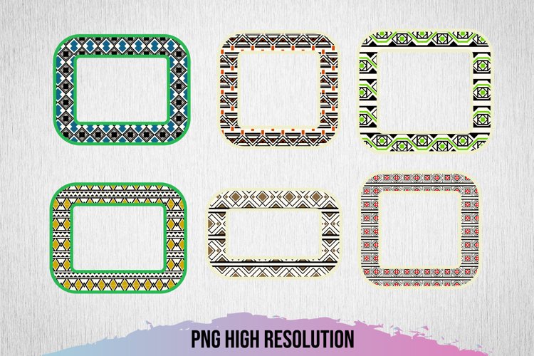 Ethnic Tribal Pattern Frame Set