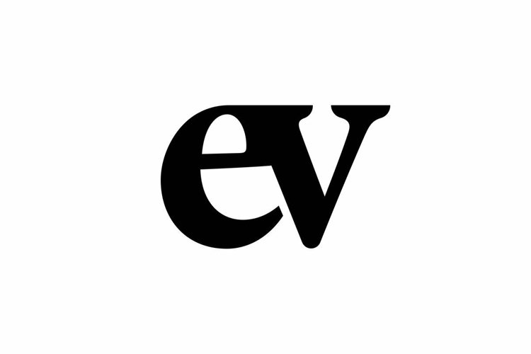 EV Logo design vector template (3732576)