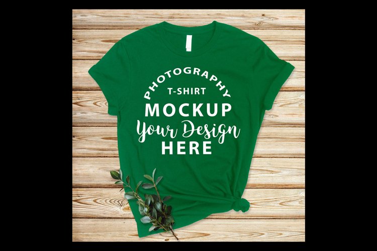 Bella Canvas 3001 t-shirt mock-up EVERGREEN (4841886)