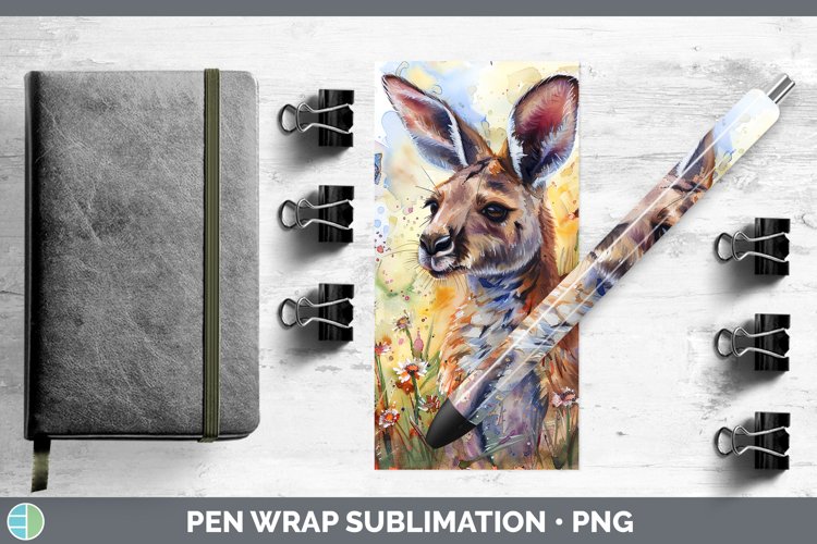 Exotic Animals Kangaroo Pen Wrap Sublimation Epoxy Pen Desig