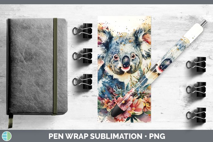 Exotic Animals Koala Pen Wrap Sublimation Epoxy Pen Designs