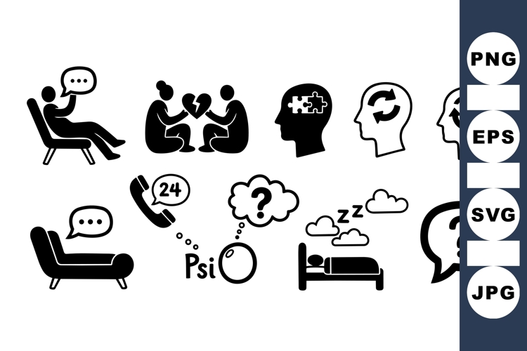 Psychology Therapy Icon SVG Vector for Mental Health