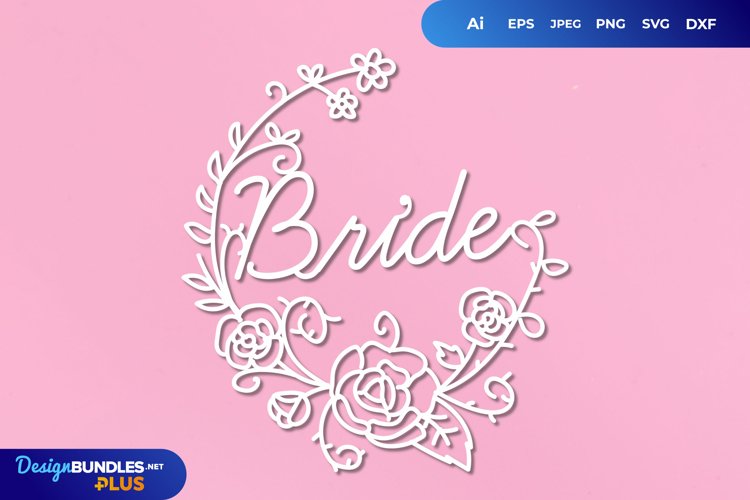 Floral Bride Papercut SVG
