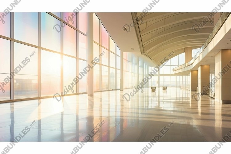 hues blurred convention center interior