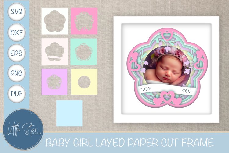 Baby Girl Layered Frame