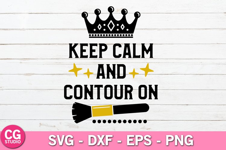 Keep calm and contour on SVG