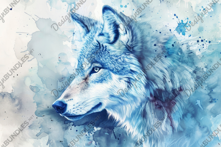 Watercolor Wolf Background Wallpaper (5384046)