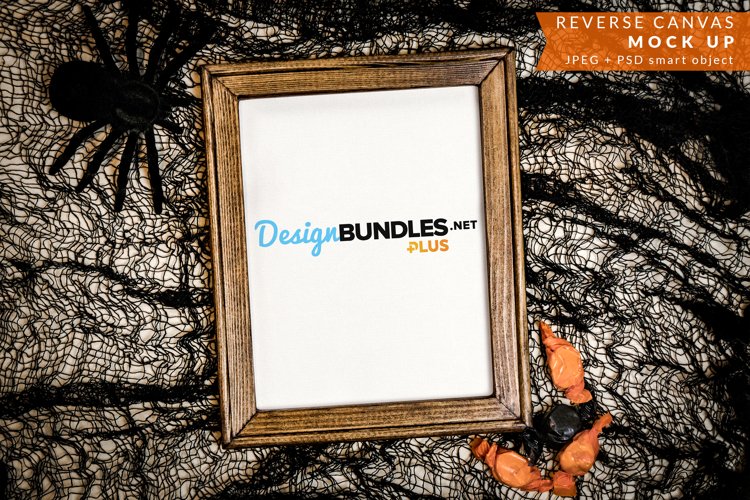 Halloween Reverse Canvas Sign Mock up