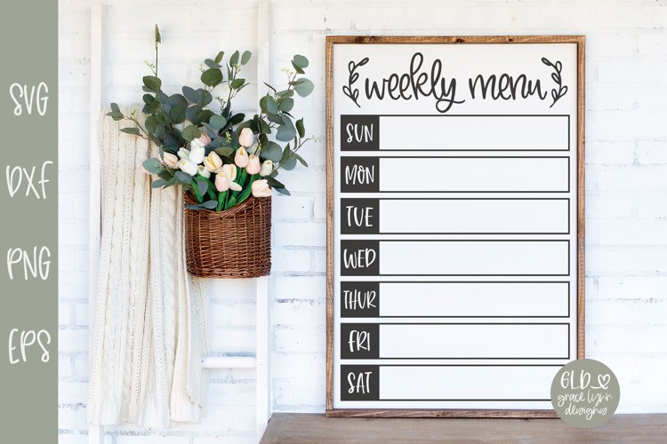 Weekly Menu SVG 520944 