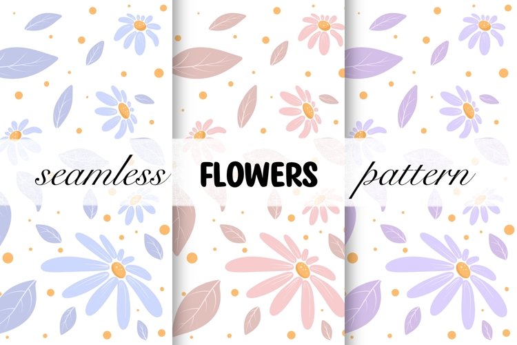 Flowers seamless pattern Pastel digital paper