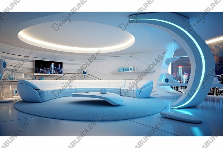 minimalist futuristic interior