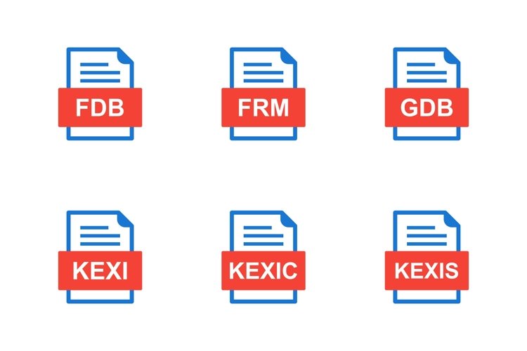 Set Of File Formats Icons (454244)
